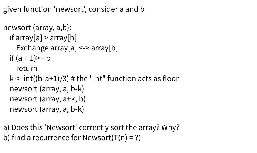 Solved C) : Can you figure out the worst case run time? | Chegg.com