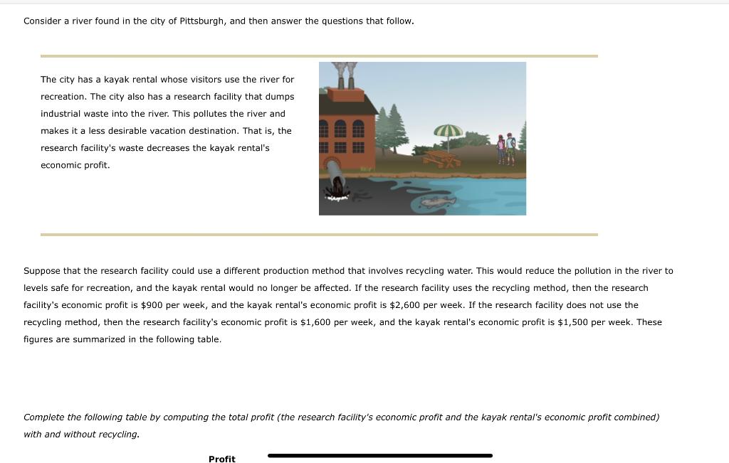 Solved Consider a river found in the city of Pittsburgh, and | Chegg.com