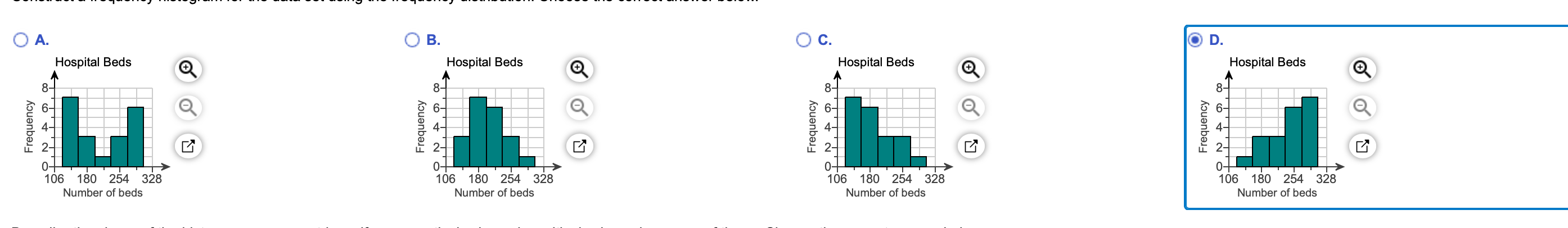 Solved The number of hospital beds in a sample of 20 | Chegg.com