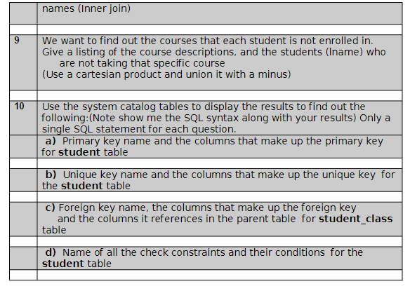 Solved use oracle sql developer with | Chegg.com