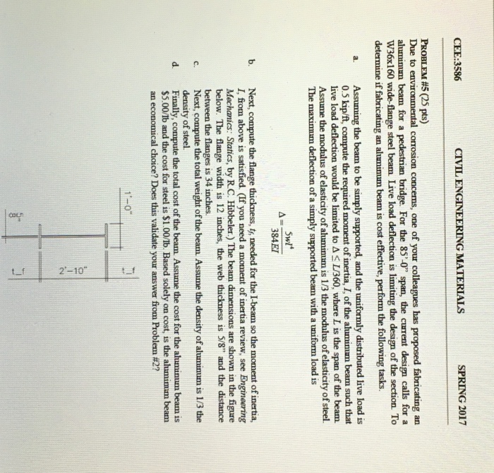 Due to environmental corrosion concerns, one of your | Chegg.com