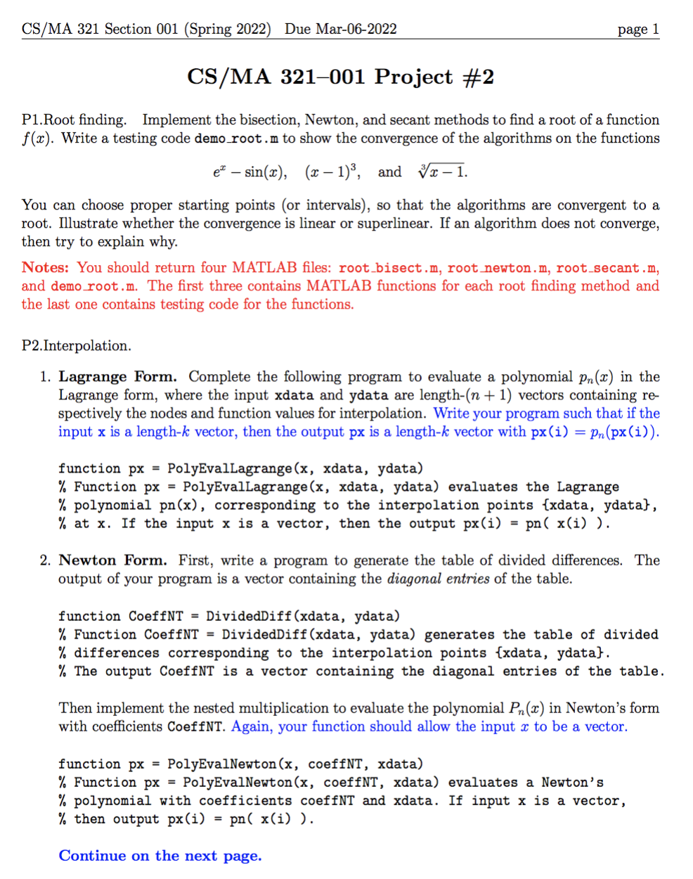 CS/MA 321 Section 001 (Spring 2022) Due Mar-06-2022 | Chegg.com