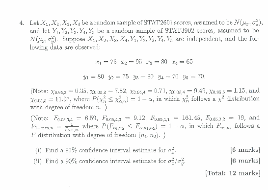 Solved Let X1,X2,X3,X1 be a random sample of STAT2601 | Chegg.com