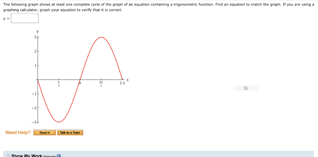 Solved The following graph shows at least one complete cycle | Chegg.com