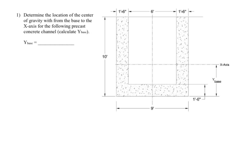 Solved Determine the location of the center of gravity with | Chegg.com