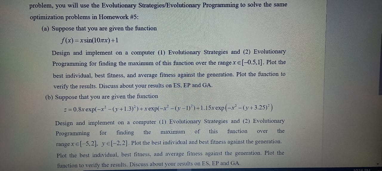 Solved Problem You Will Use The Evolutionary 2399