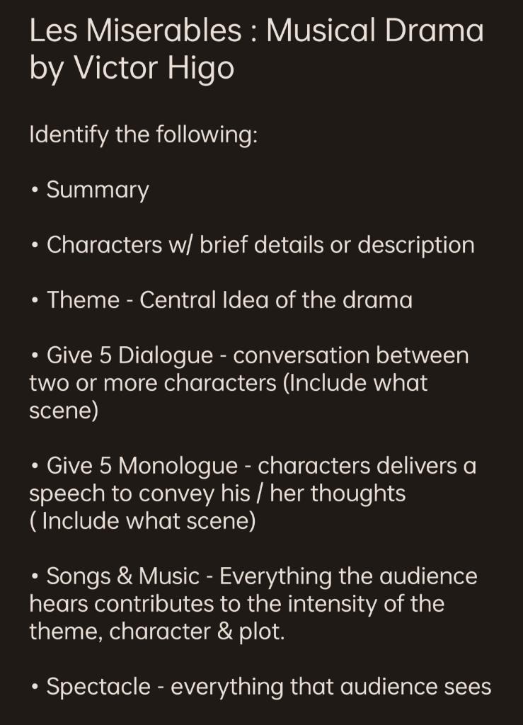 Les Miserables : Musical Drama by Victor Higo | Chegg.com