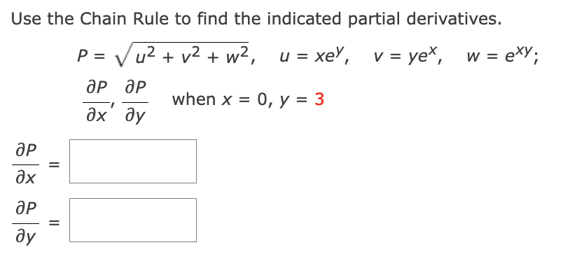 Solved Use the Chain Rule to find the indicated partial | Chegg.com