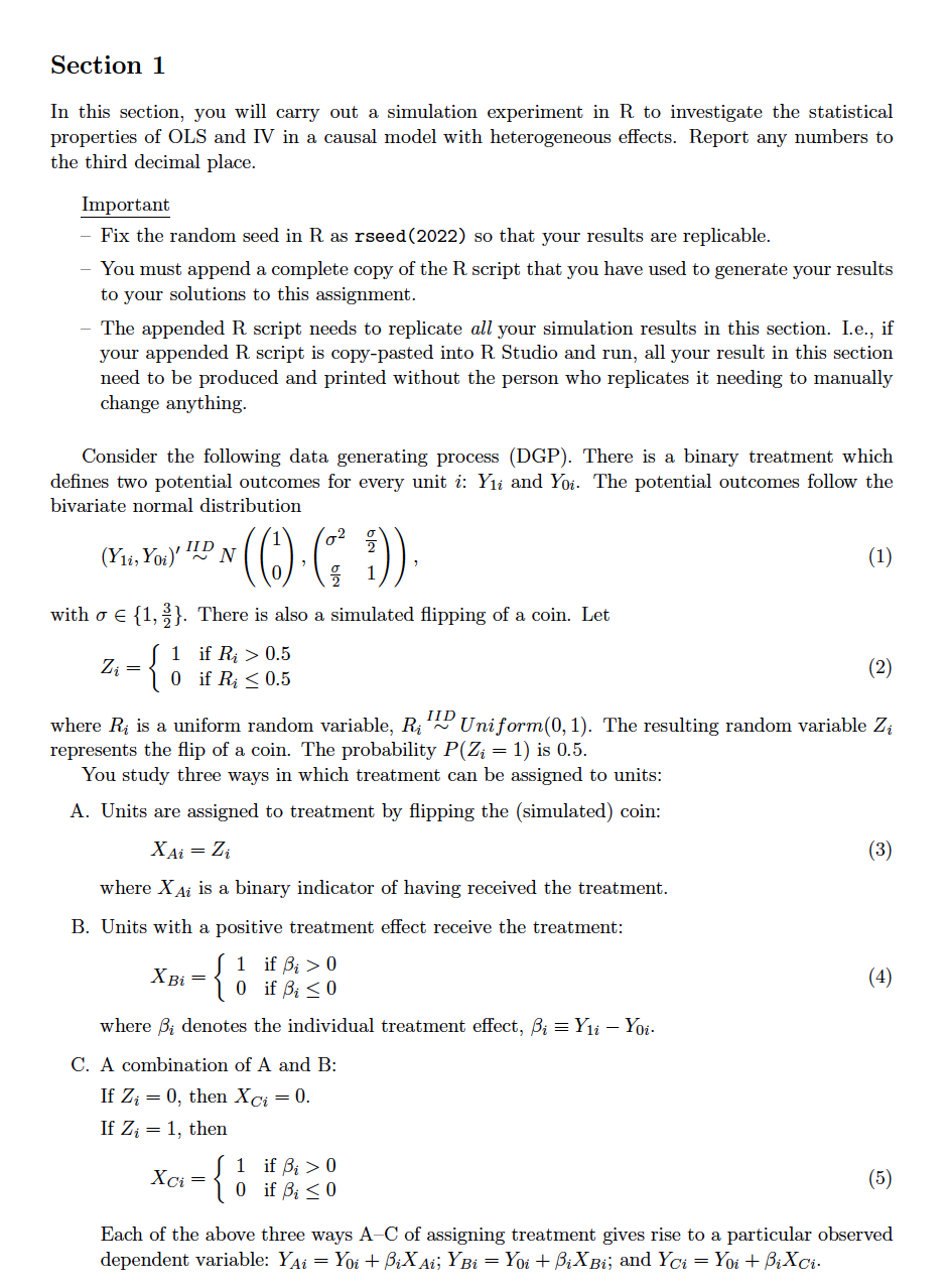 Solved Section 1 In This Section You Will Carry Out A