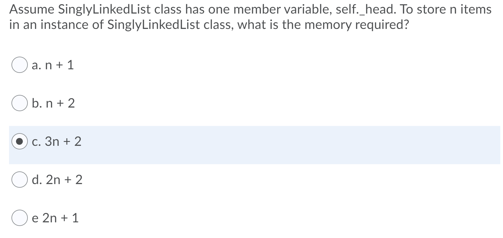 Solved Assume SinglyLinkedList class has one member | Chegg.com