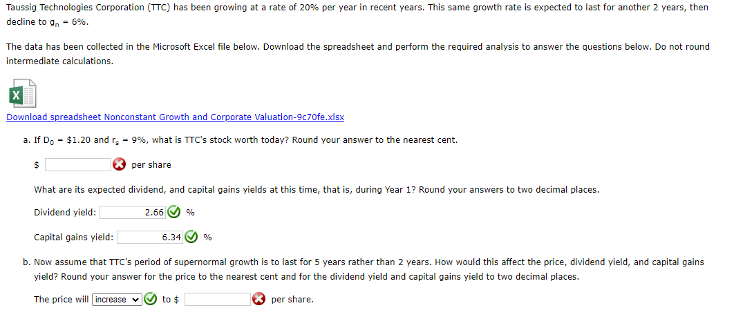 Solved Taussig Technologies Corporation (TTC) has been | Chegg.com
