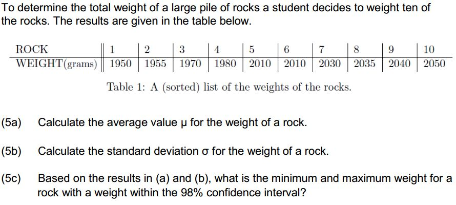 Solved To determine the total weight of a large pile of | Chegg.com