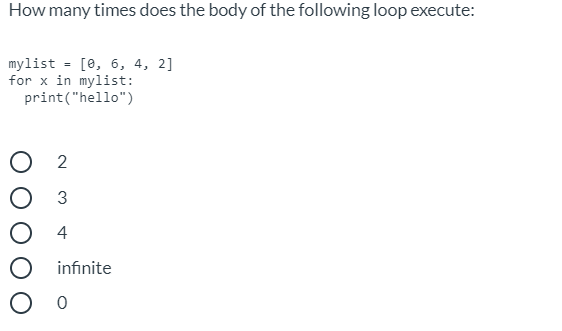 Solved How many times does the body of the following loop | Chegg.com