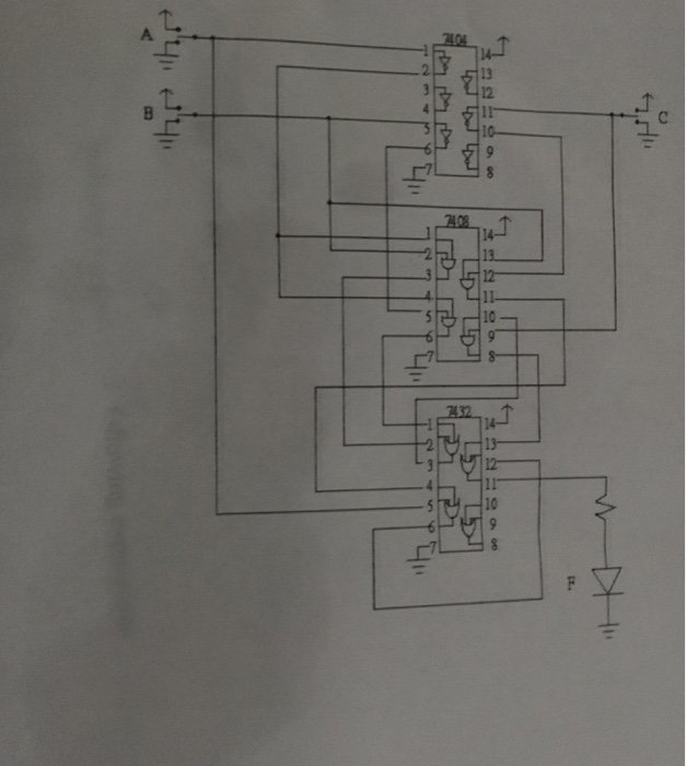 Solved 1. Find the logic diagram that corresponds to the pin | Chegg.com