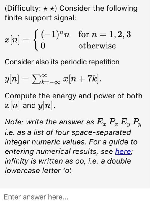 Solved Consider The Following Finite Support Signal X[n]