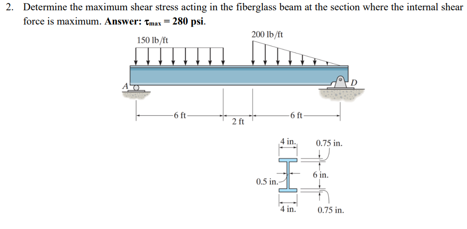 Solved Determine the maximum shear stress acting in the | Chegg.com Solved Determine the maximum shear stress acting in the | Chegg.com