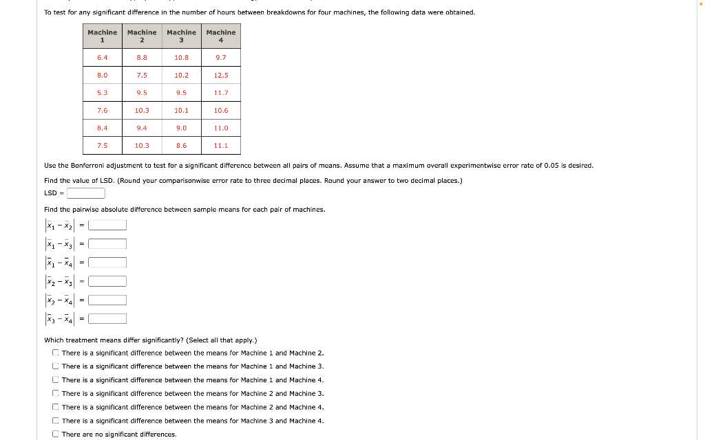 Solved To test for any significant difference in the number | Chegg.com