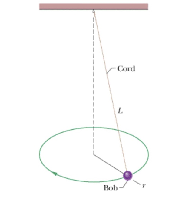 Solved The figure shows a conical pendulum, in which the bob | Chegg.com