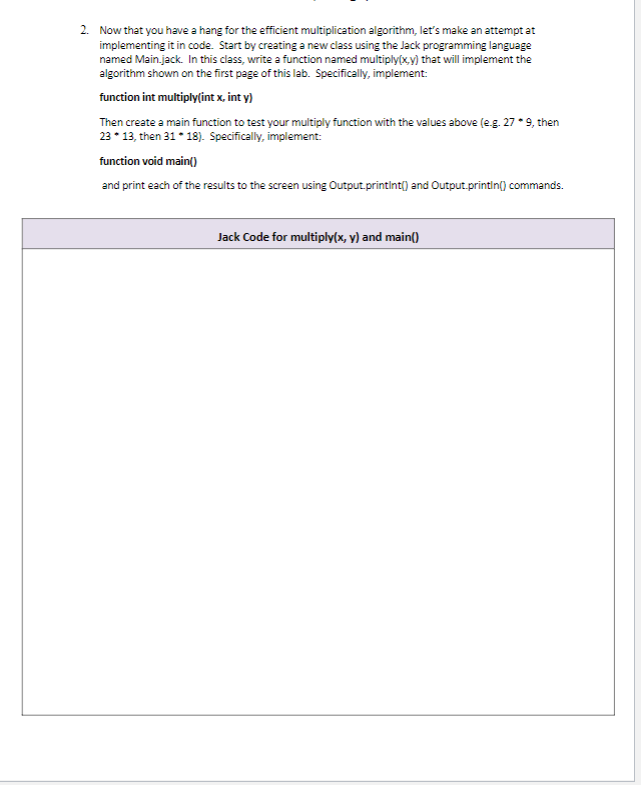 Solved 2. Now that you have a hang for the efficient | Chegg.com