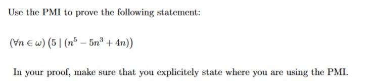 Solved Please answer all parts of the proof using the PMI | Chegg.com