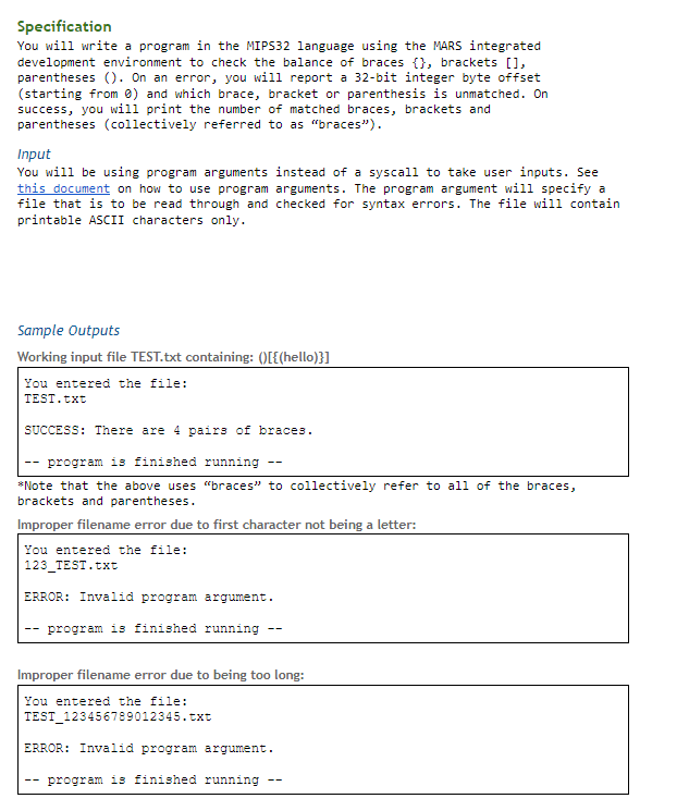 Functionality The functionality of your program will | Chegg.com