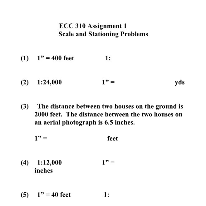 Solved 1" = 400 feet 1: 1: 24,000 1" = yds The distance | Chegg.com