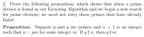 Solved 2. Prove the following proposition, which shows that | Chegg.com