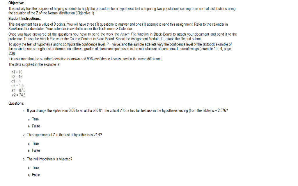 Solved Objective This activity has the purpose of helping | Chegg.com