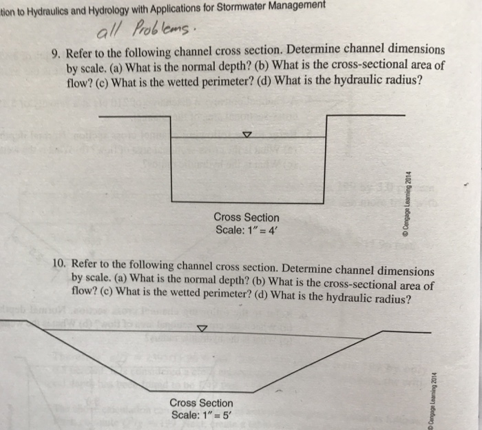 Solved to Hydraulics and Hydrology with Applications for | Chegg.com