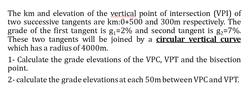 The km and elevation of the vertical point of | Chegg.com