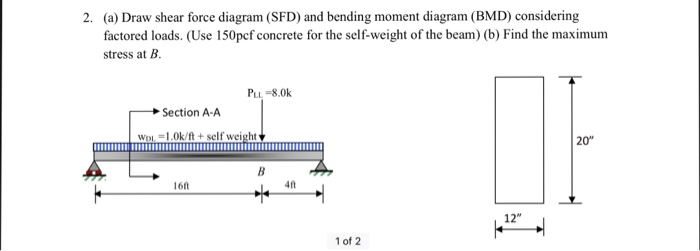 Solved (a) Draw shear force diagram (SFD) and bending moment | Chegg.com