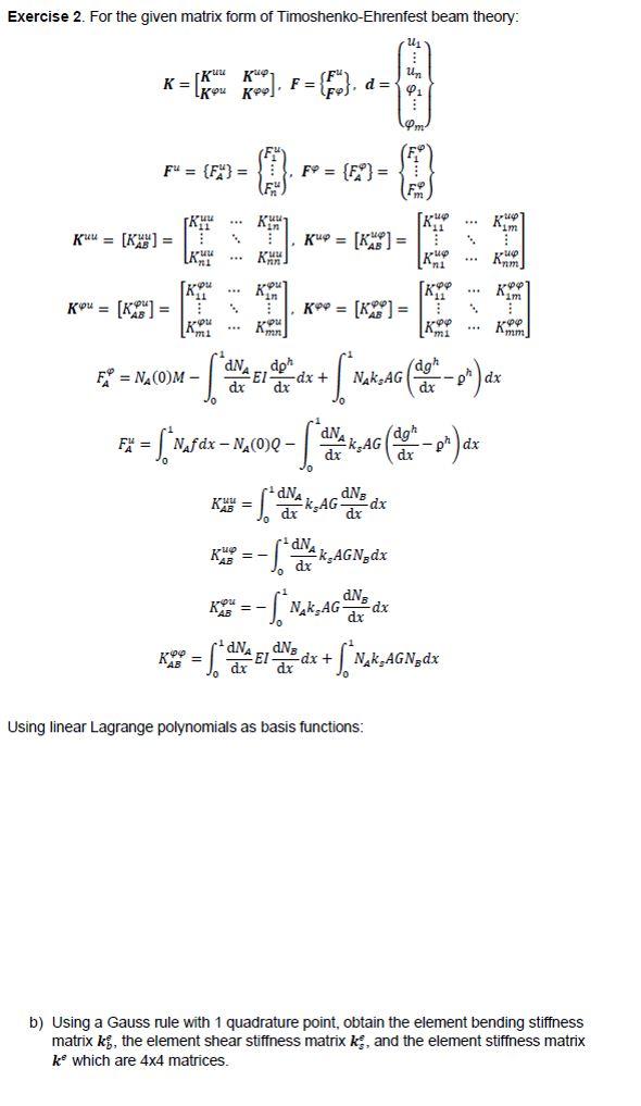 Using a Gauss rule with 1 quadrature point, obtain | Chegg.com