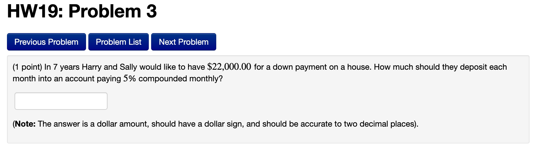 Solved HW19: Problem 3 Previous Problem Problem List Next | Chegg.com