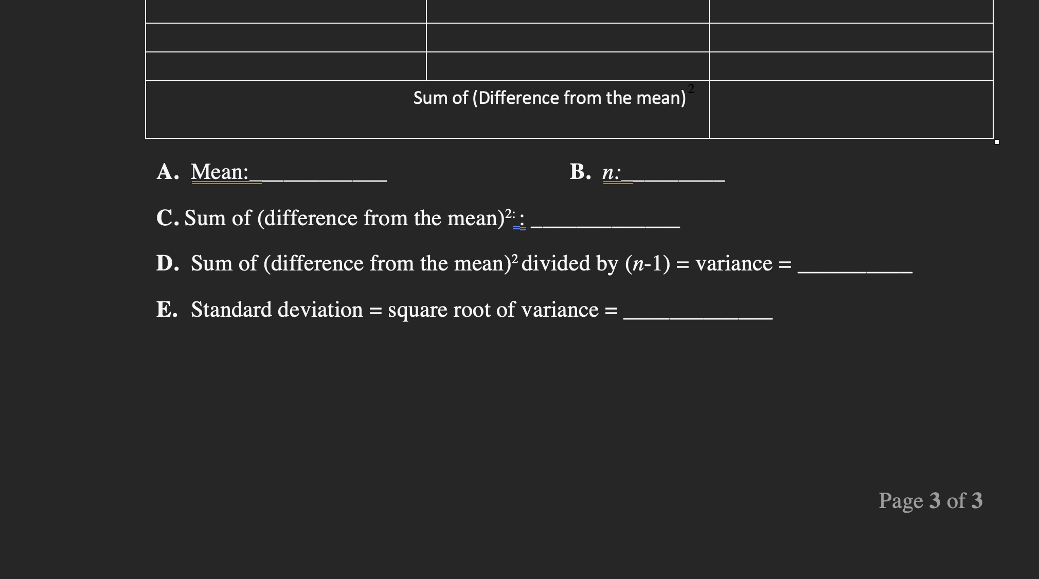 Solved Practice Problem \#2 Find the standard deviation for | Chegg.com