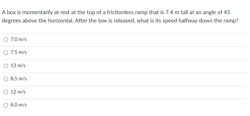 Solved A box is momentarily at rest at the top of a | Chegg.com