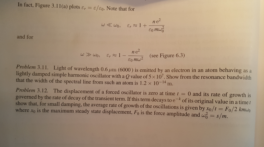 Solved In fact, Figure 3.11 (a) plots ε,-ε/eo. Note that for | Chegg.com