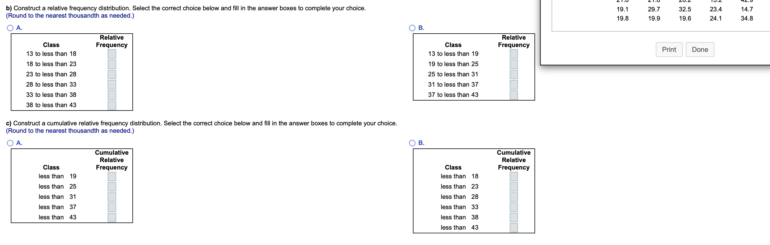 Solved a) Construct a frequency distribution using the zk 2n | Chegg.com