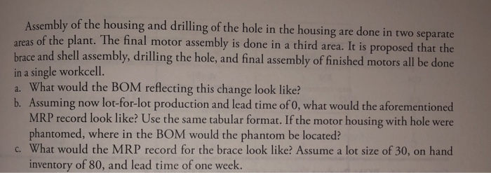 Solved Problems ssembly. 1. Shown in Figure 16.12 is the BOM | Chegg.com