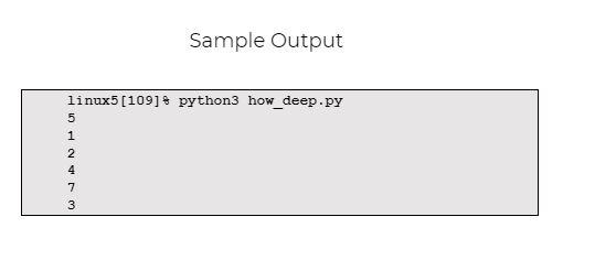 Solved Problem 2 - How Deep is the List? Write a recursive | Chegg.com