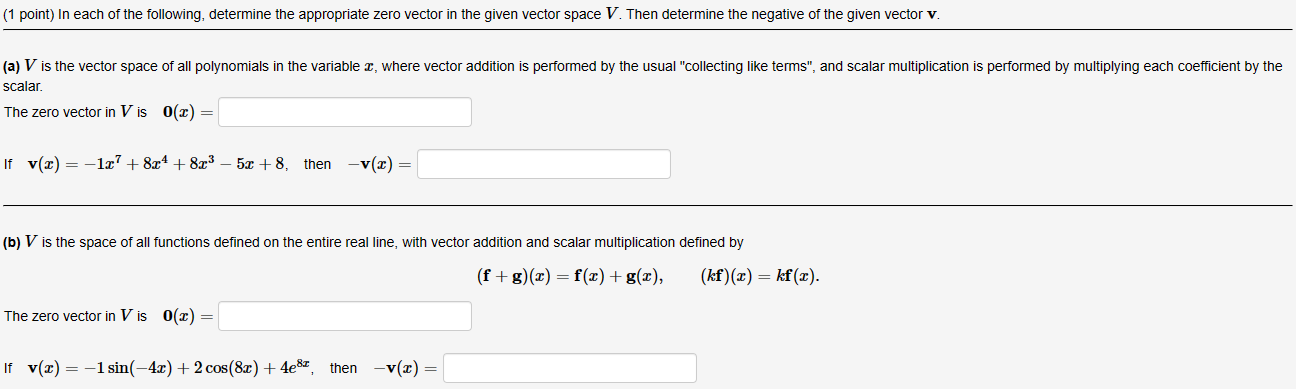 Solved a) V is the vector space of all polynomials in the | Chegg.com