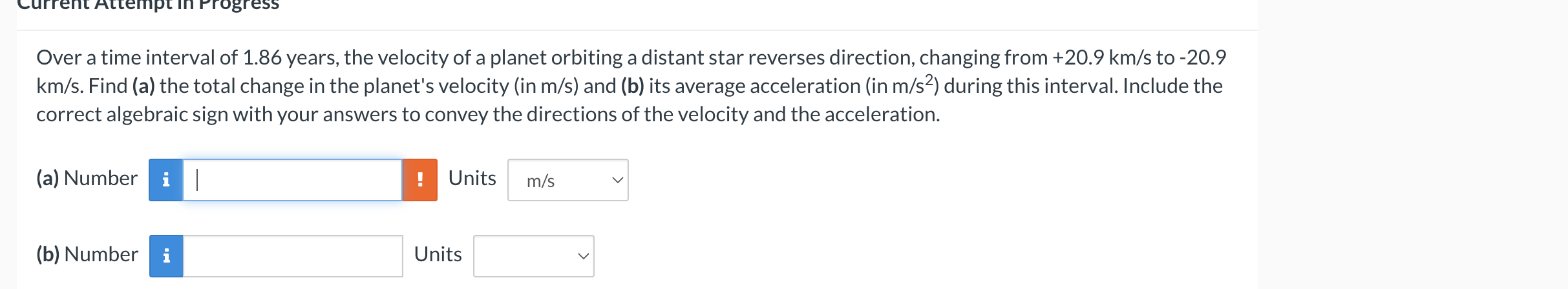 Solved Over a time interval of 1.86 ﻿years, the velocity of | Chegg.com