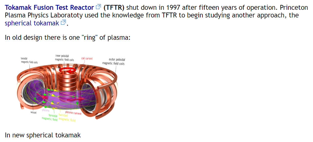 Solved Tokamak Fusion Test Reactor (TFTR) shut down in 1997 | Chegg.com