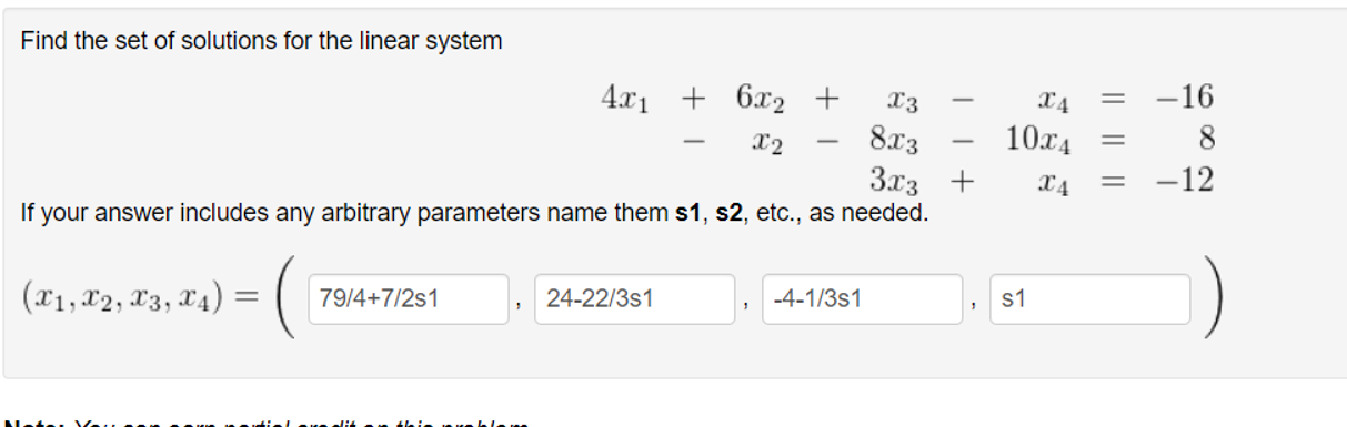 Solved Find the set of solutions for the linear | Chegg.com