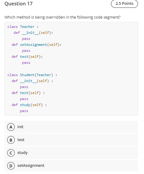 Solved Which method is being overridden in the following | Chegg.com