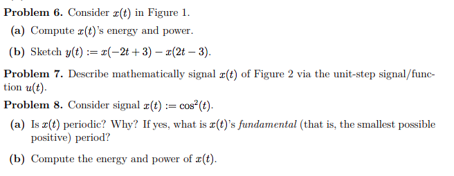 Solved Problem 6. Consider c(t) in Figure 1. (a) Compute | Chegg.com