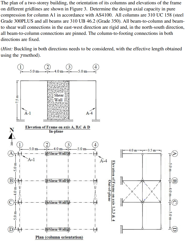 Solved The plan of a two-storey building, the orientation of | Chegg.com