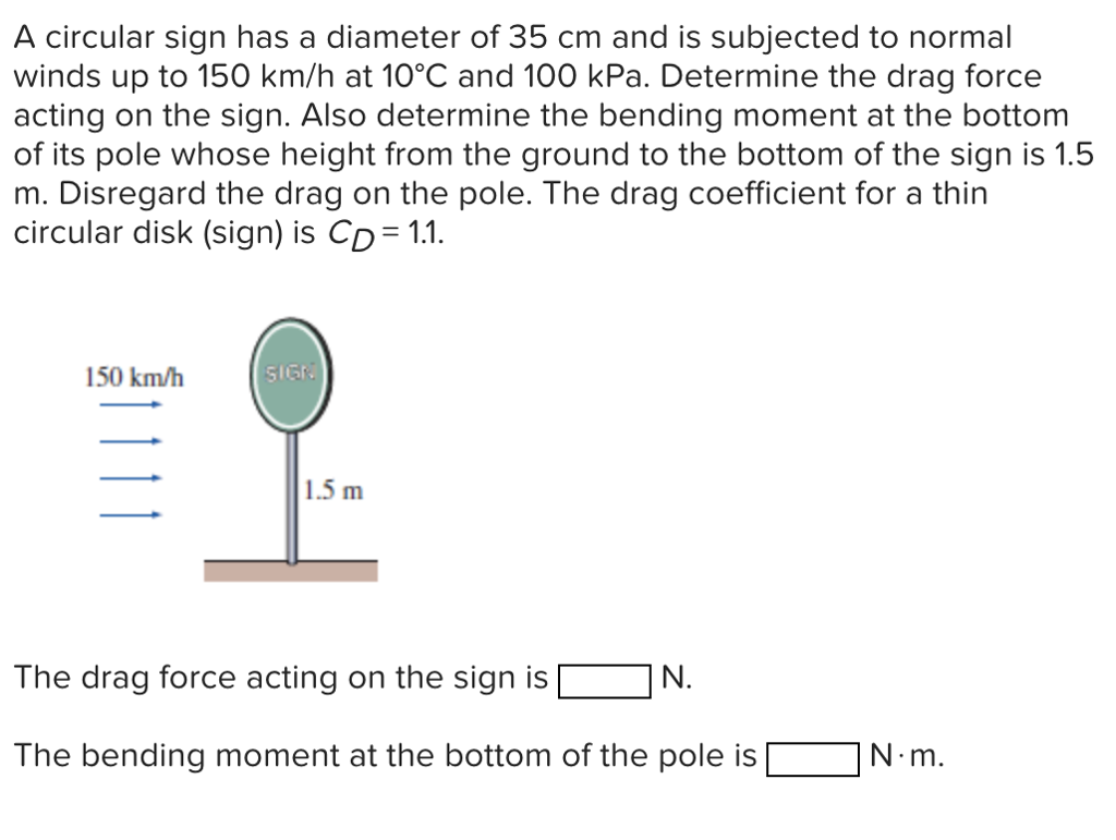 Solved A circular sign has a diameter of 35 cm and is | Chegg.com
