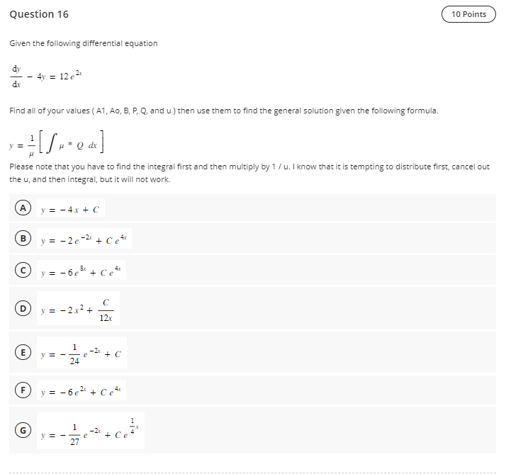 Solved Given the following differential equation | Chegg.com