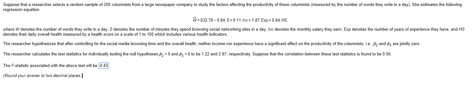 Solved regression | Chegg.com