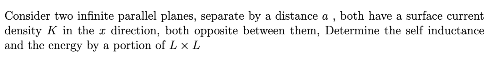 Solved Consider two infinite parallel planes, separate by a | Chegg.com
